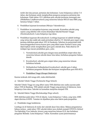 Pendidikan di indonesia pada masa penjajahan | DOC