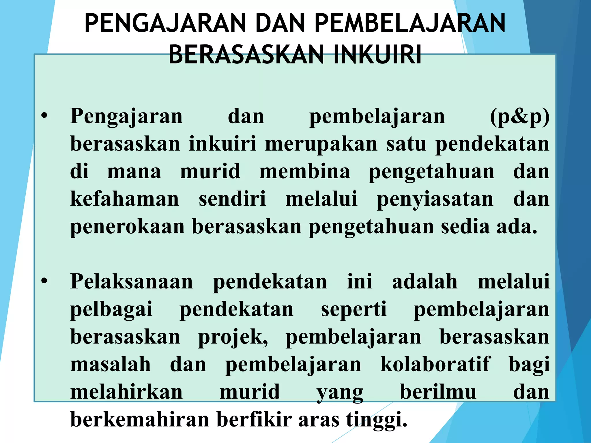 PEMBELAJARAN BERASASKAN INKUIRI | PPTX