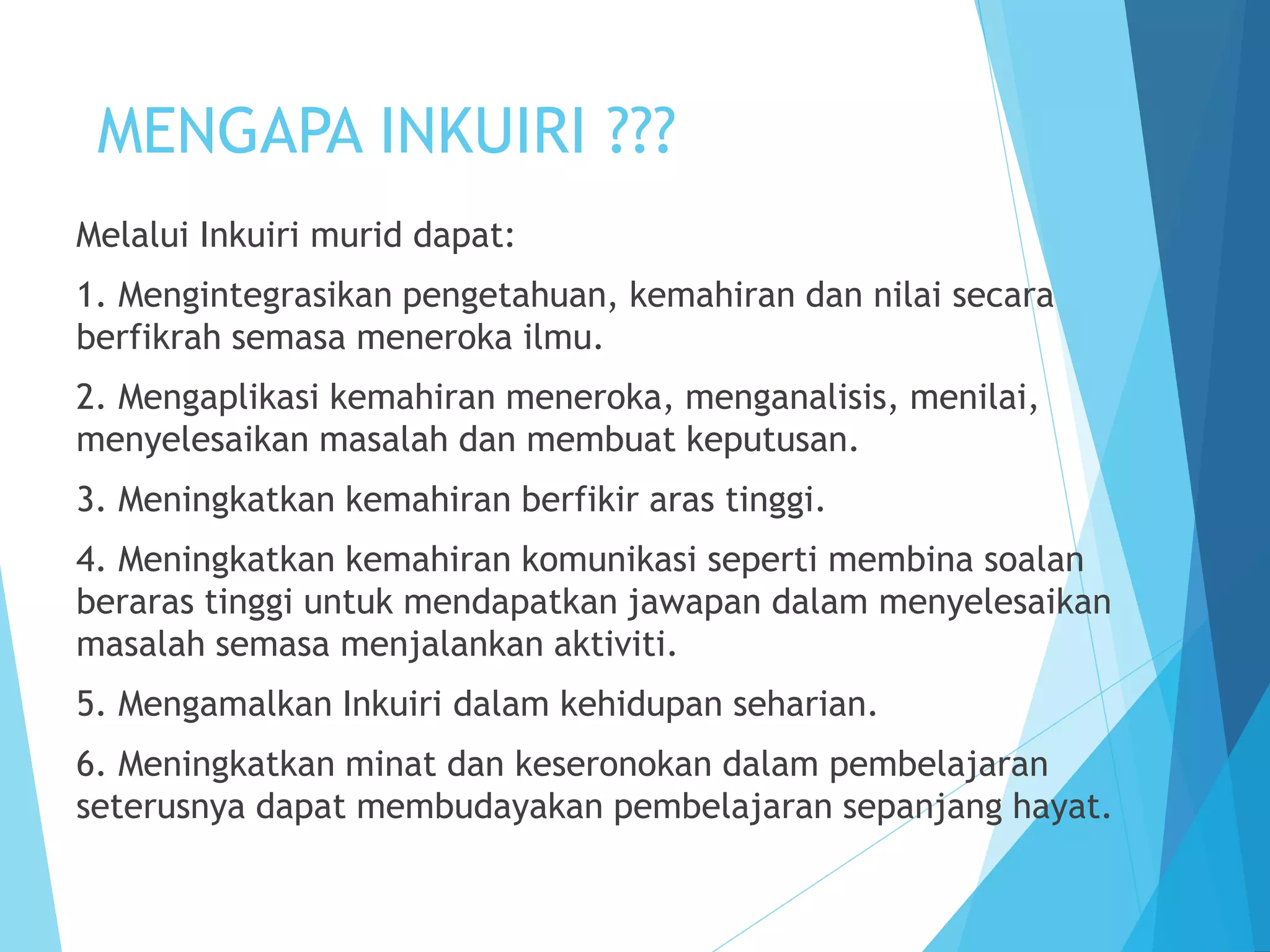 PEMBELAJARAN BERASASKAN INKUIRI | PPTX