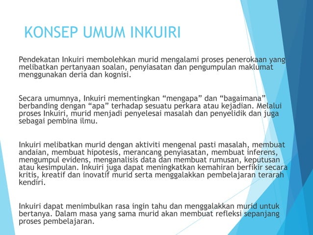 PEMBELAJARAN BERASASKAN INKUIRI | PPTX