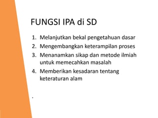 PENDIDIKAN IPA di SD hakikat pembelajaran sains.pptx
