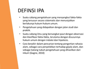 PENDIDIKAN IPA di SD hakikat pembelajaran sains.pptx