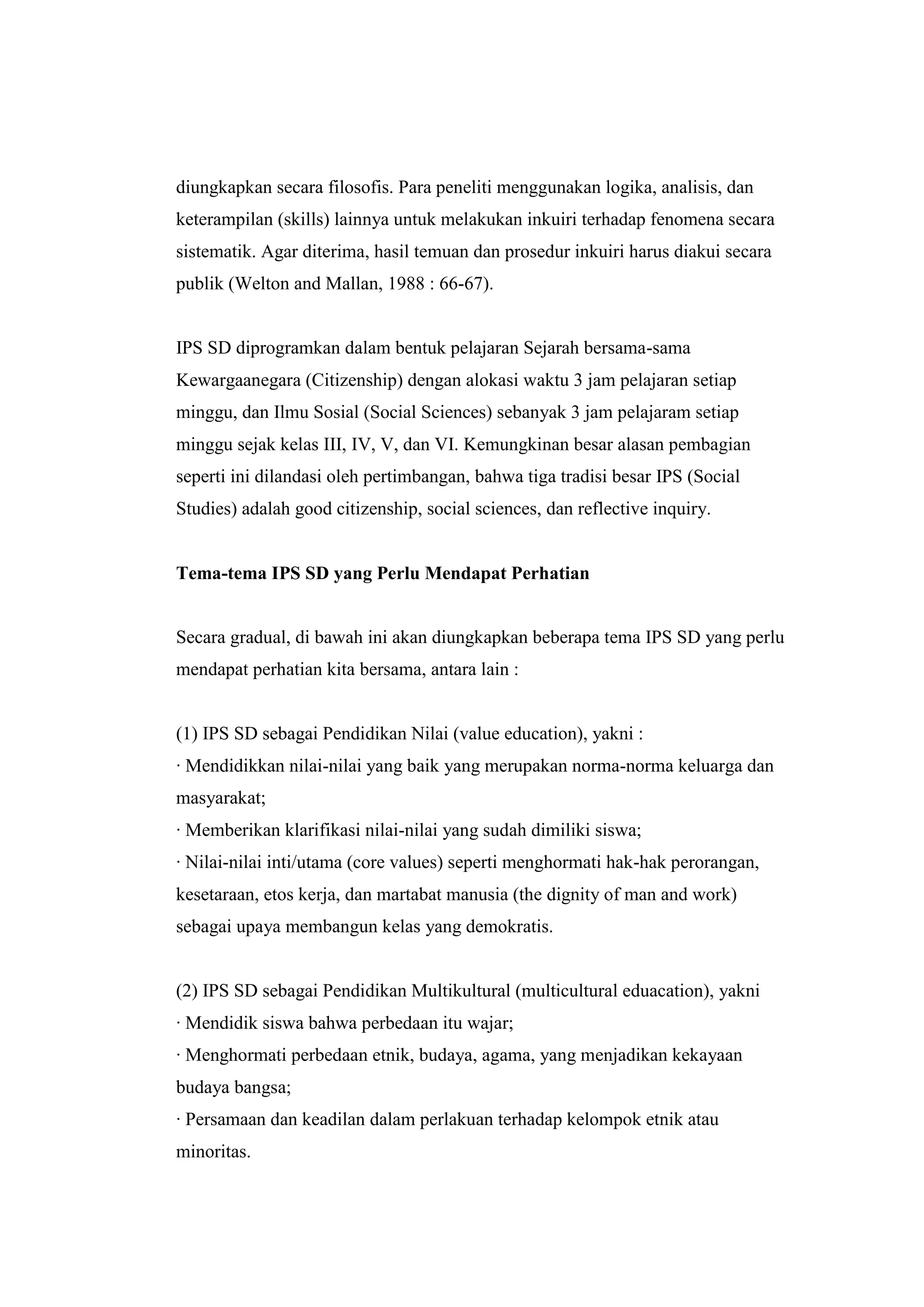 Pendidikan ips di sd | PDF