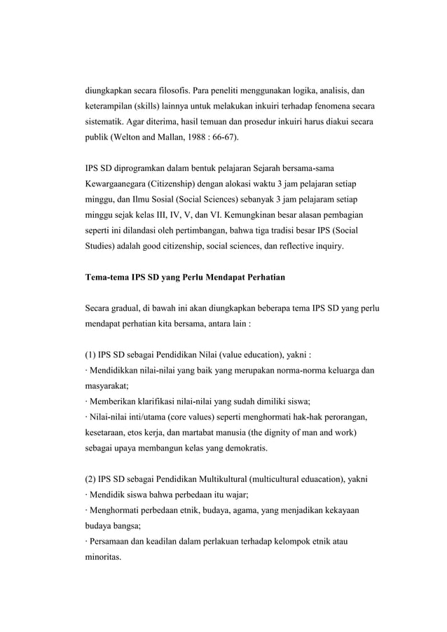 Pendidikan ips di sd | DOCX