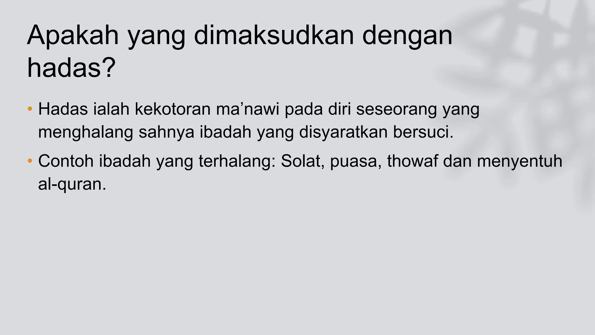 Pendidikan Islam Tahun 3 Bersuci Daripada Hadas Besar Ppt