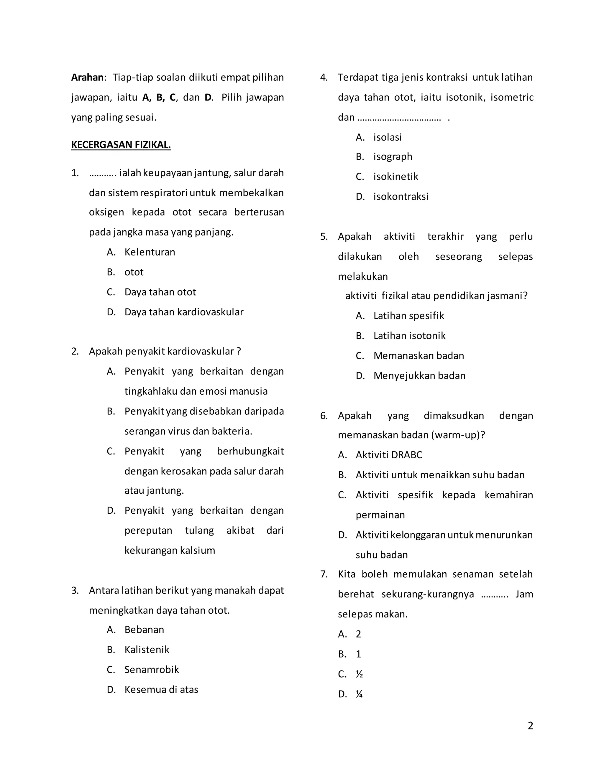 Pendidikan jasmani dan kesihatan p.tahun 2016 | PDF
