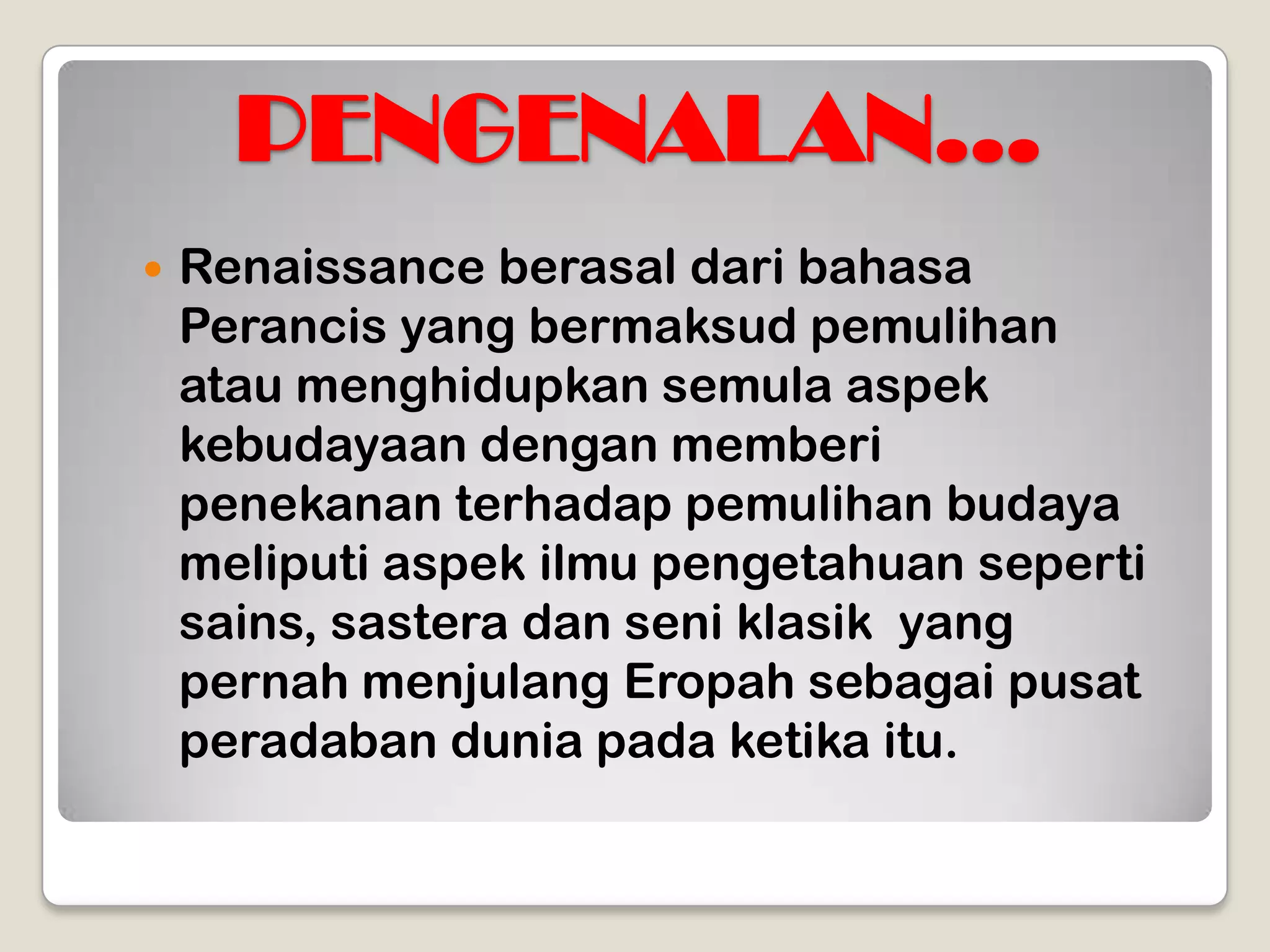 Pendidikan jasmani zaman renaissance | PPTX