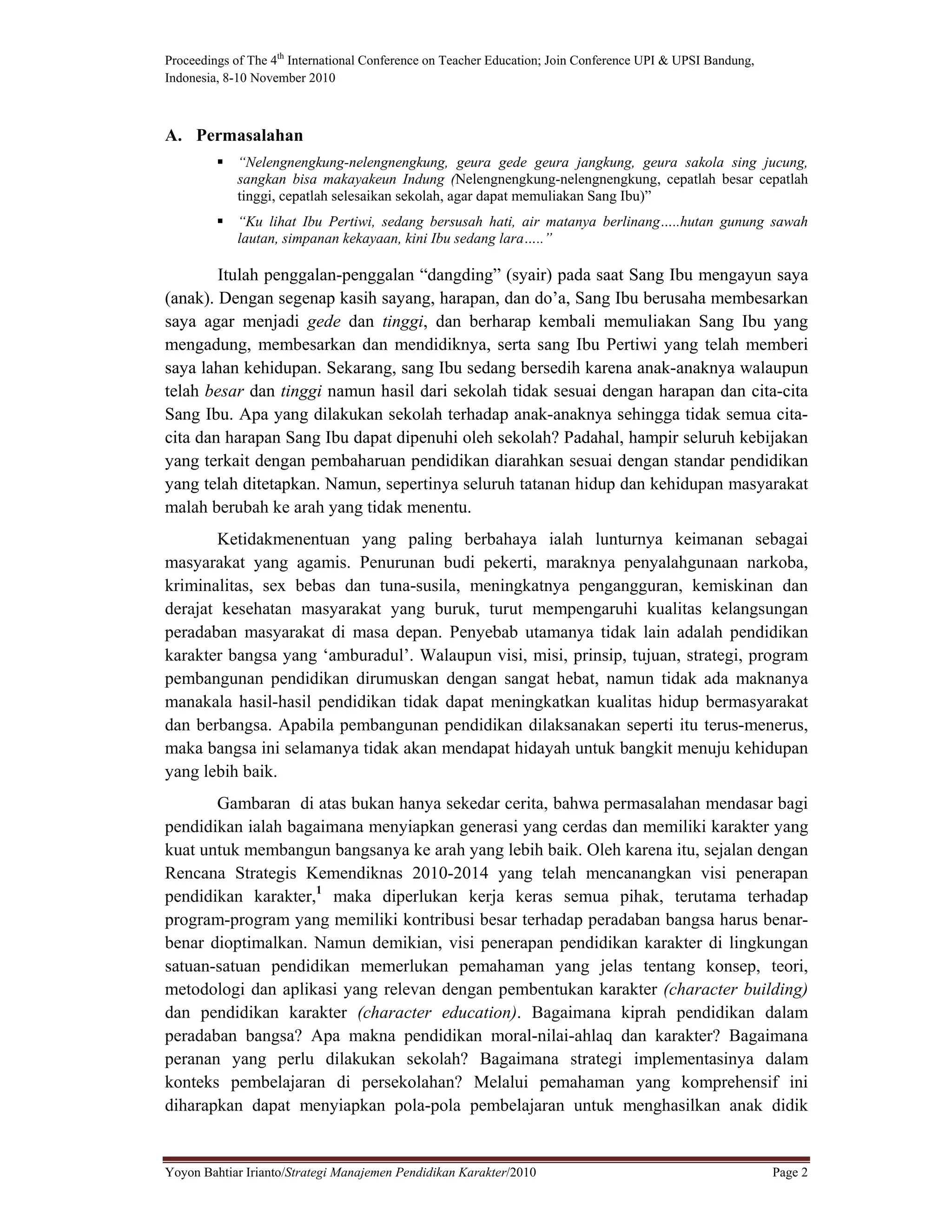 Pendidikan karakter | PDF