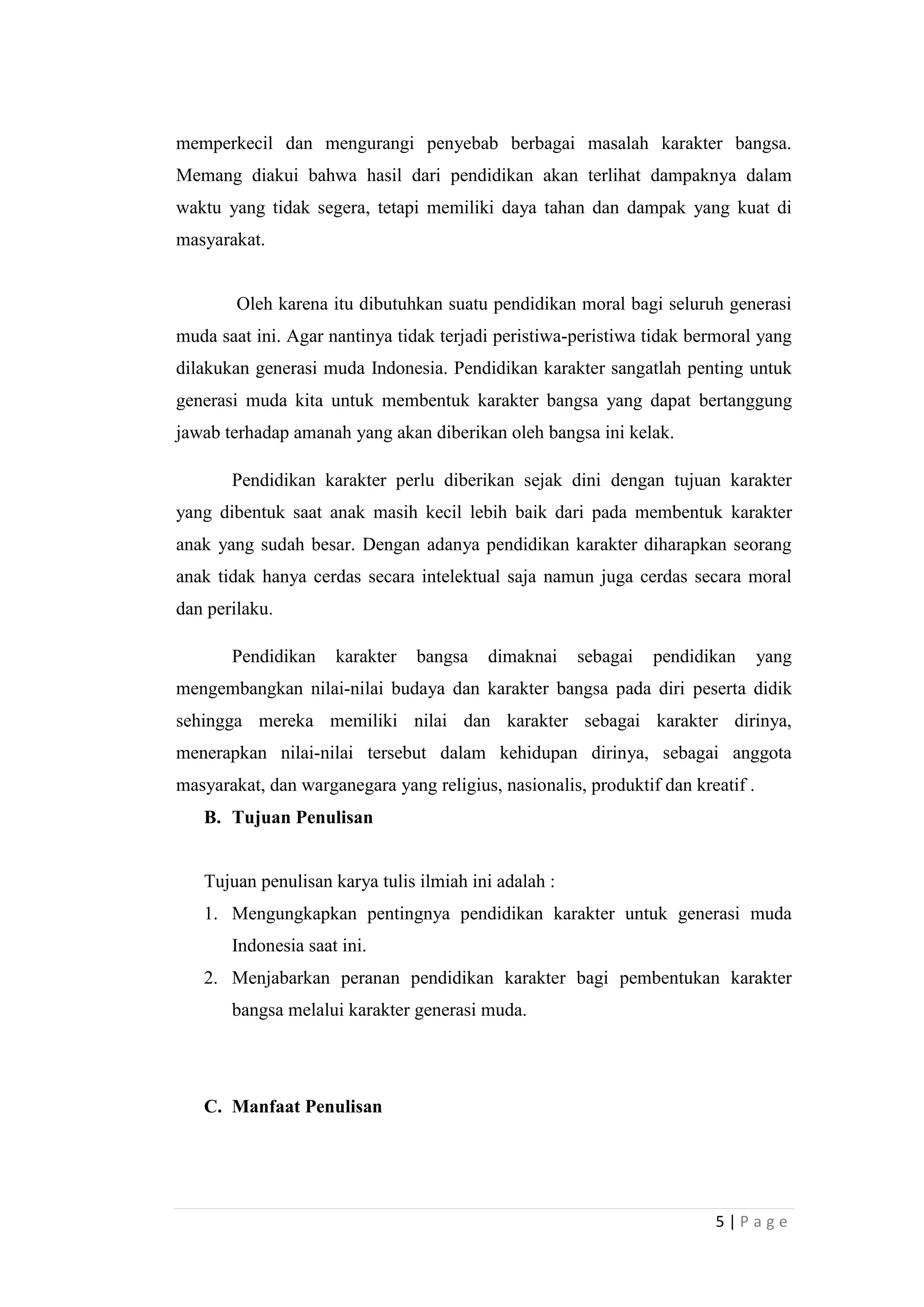 Pendidikan karakter untuk generasi muda | PDF Pendidikan karakter untuk generasi muda | PDF