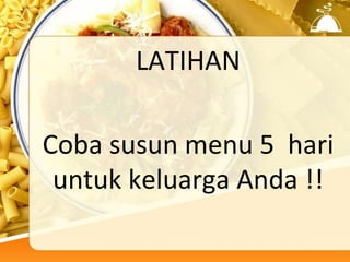 Pendidikan kesehatan (menyusun menu) | PDF