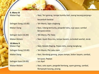 Pendidikan kesehatan (menyusun menu) | PDF