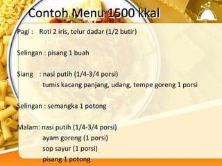 Pendidikan kesehatan (menyusun menu) | PDF
