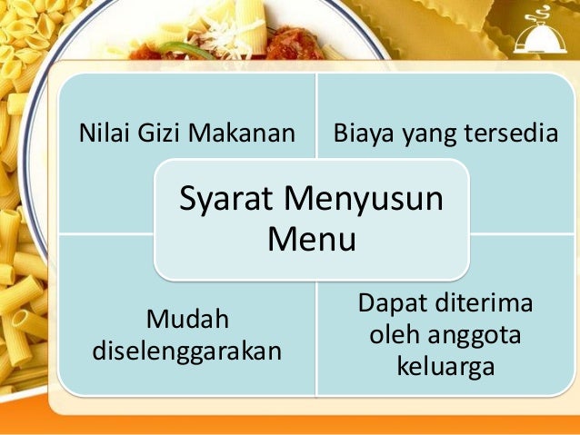 Penyusunan Menu Makanan - Arli Blog