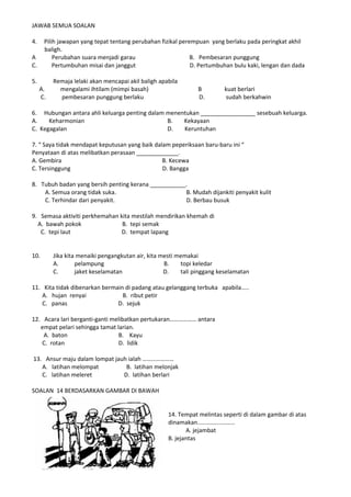 Pendidikan kesihatan tahun 4 peperiksaan akhir tahun 2017 | PDF