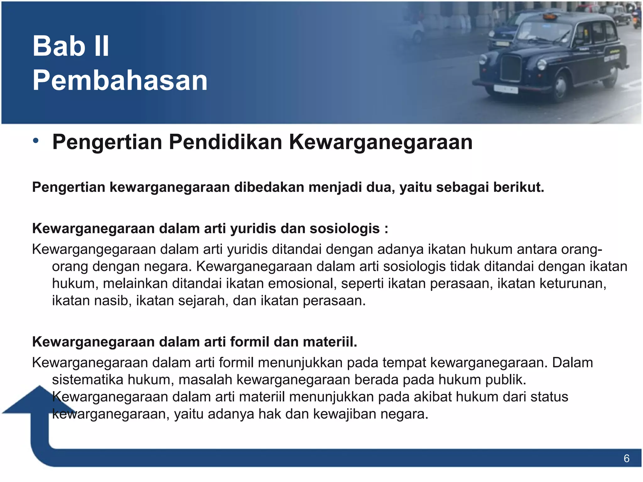 Pendidikan kewarganegaraan | PPT