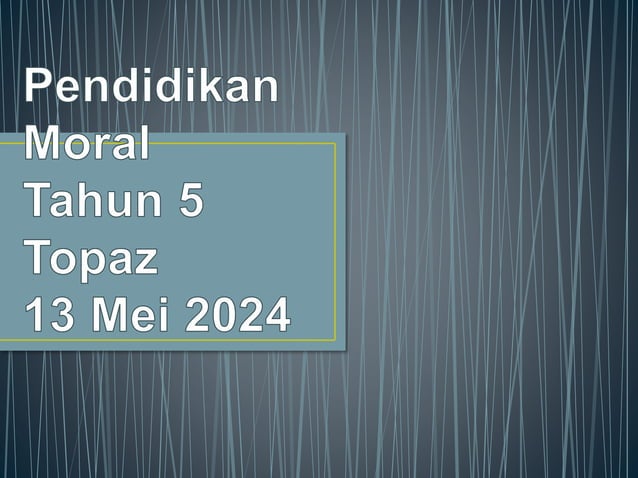Pendidikan Moral TAHUN 5 (SK CONVENT BM) | PPTX