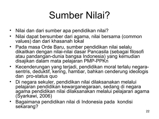 Pendidikan nilai | PPT