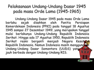 Pendidikan pancasila (pelaksanaan uud'45) | PPT