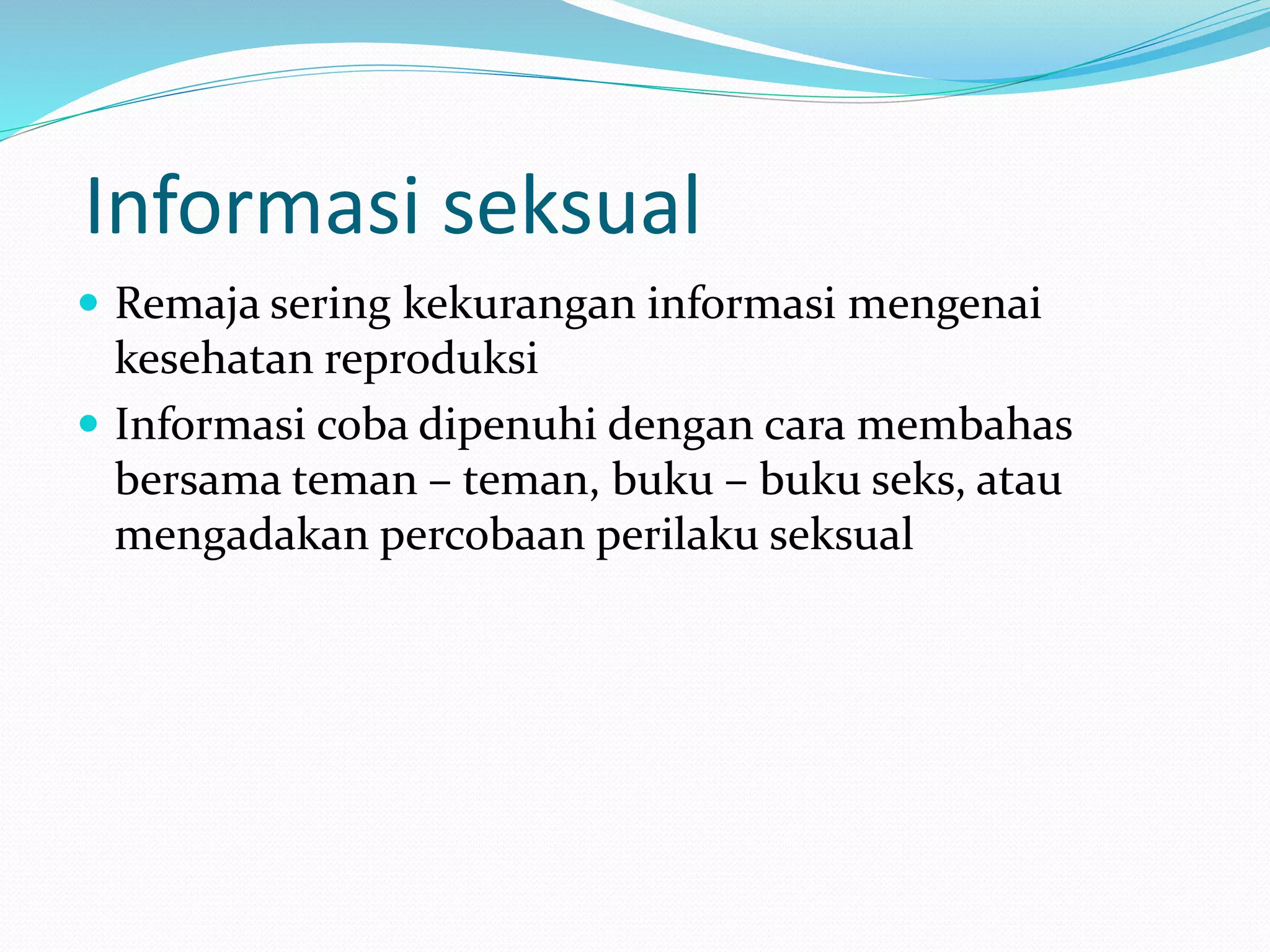 Pendidikan Seksualitas Remaja Ppt