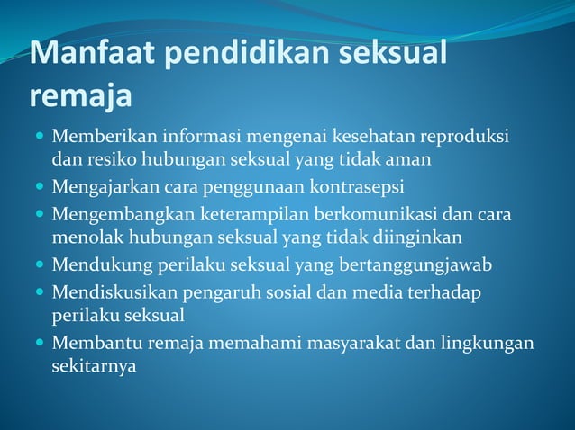 Pendidikan seksualitas remaja | PPTX