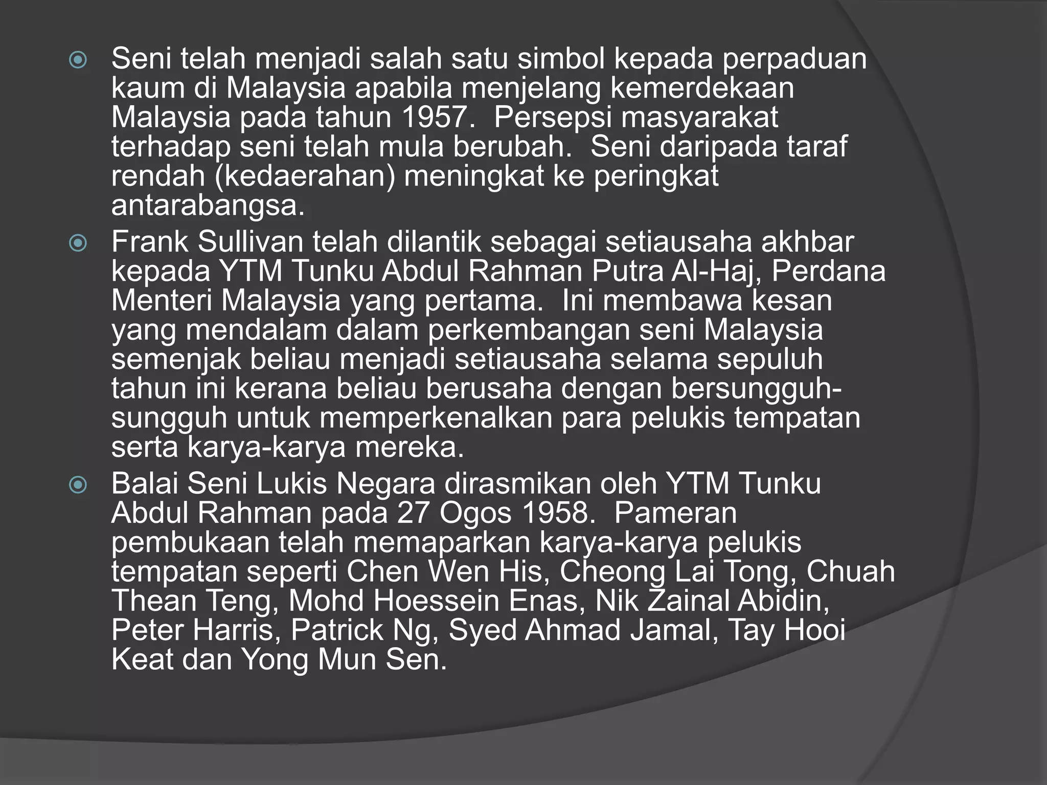 Sejarah Seni Visual Malaysia | PPTX