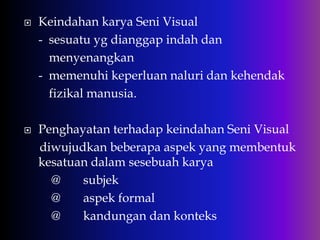 Pendidikan seni visual 1 | PPT