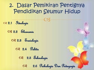 Pendidikan seumur hidup | PPTX