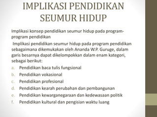 Pendidikan seumur hidup | PPTX