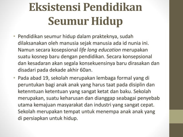Pendidikan seumur hidup | PPTX