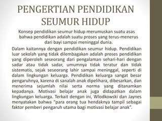 Pendidikan seumur hidup | PPTX