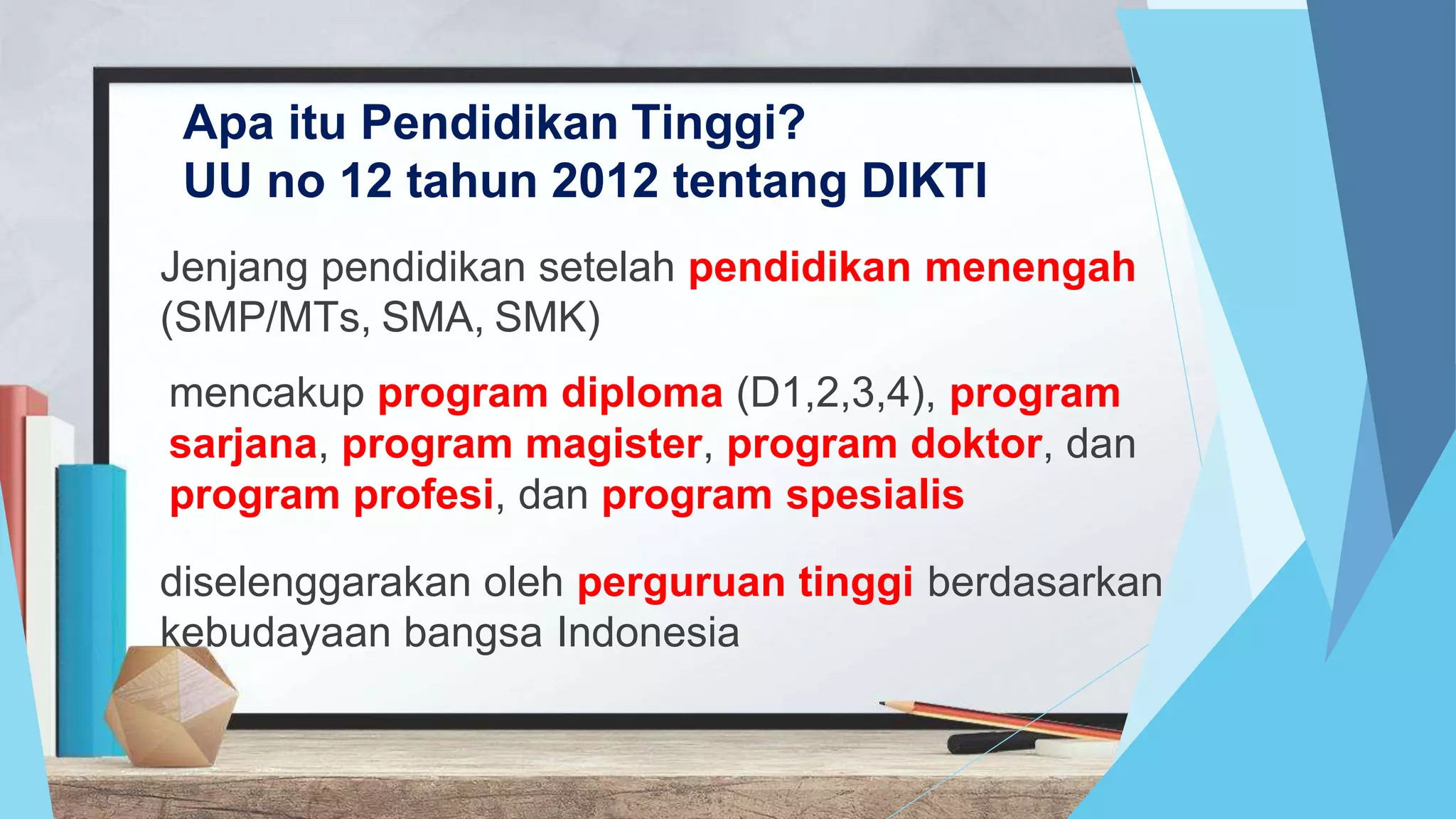 pendidikan tinggi-pkkmb 2023 | PPTX