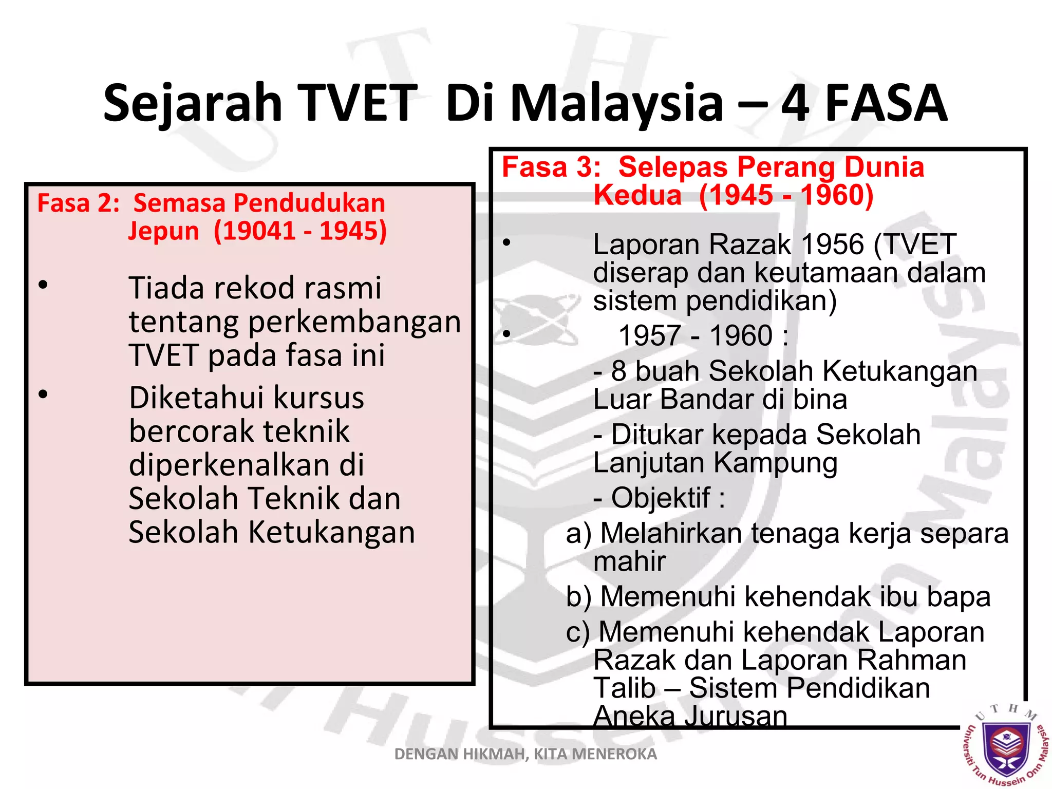 Pendidikan Umum dan TVET Powerpoint | PPT
