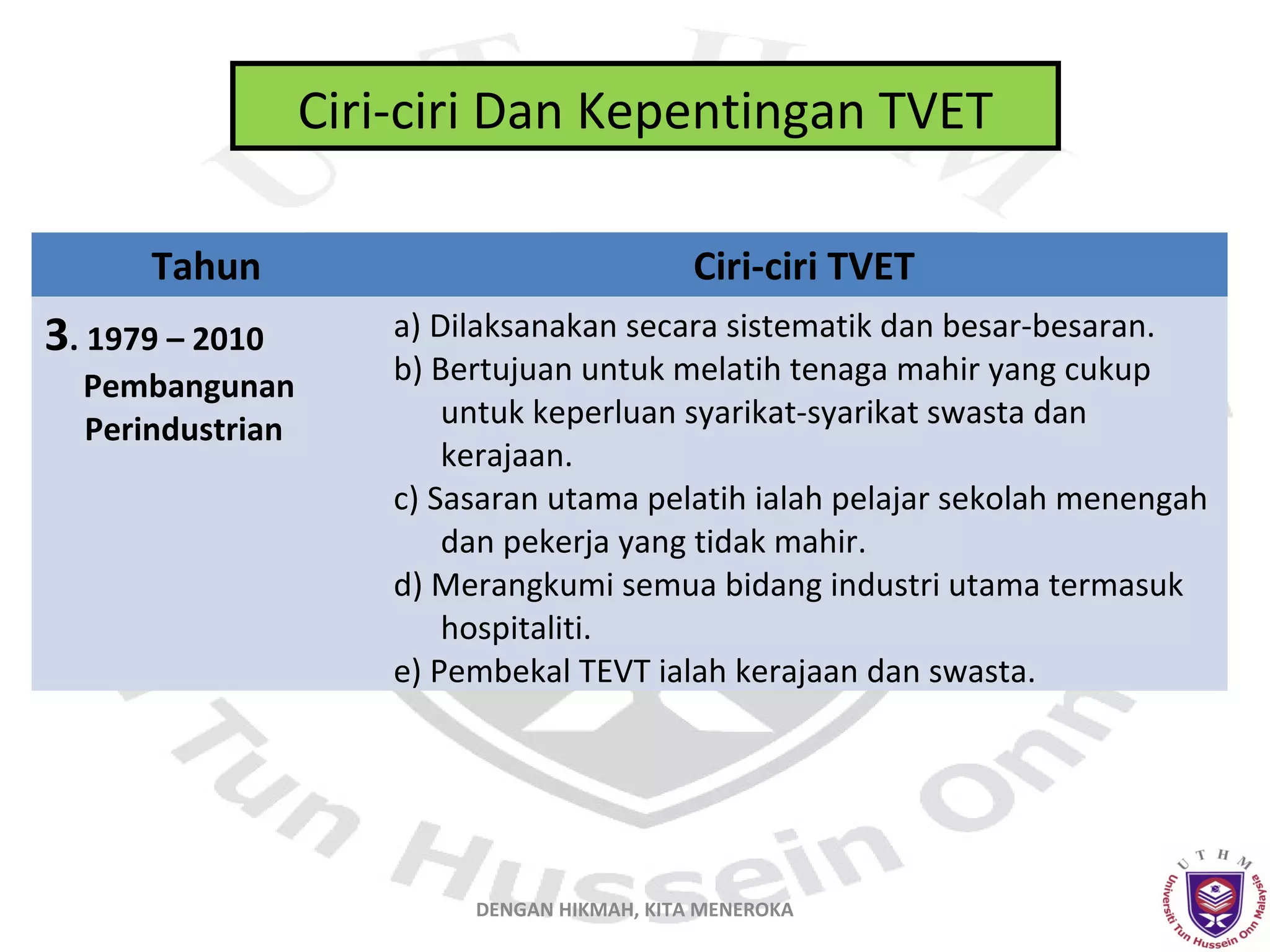 Pendidikan Umum dan TVET Powerpoint | PPT
