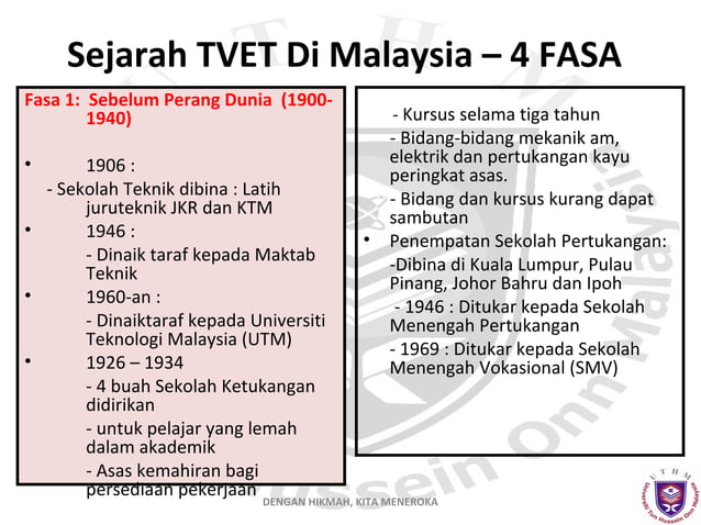 Pendidikan Umum dan TVET Powerpoint | PPT