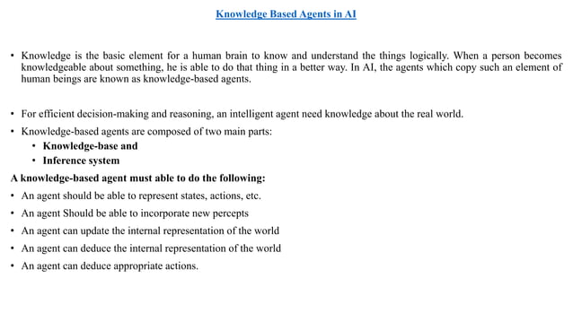 pending-1664760315-2 knowledge based agent student.pptx | Artificial Intelligence | Technology ...