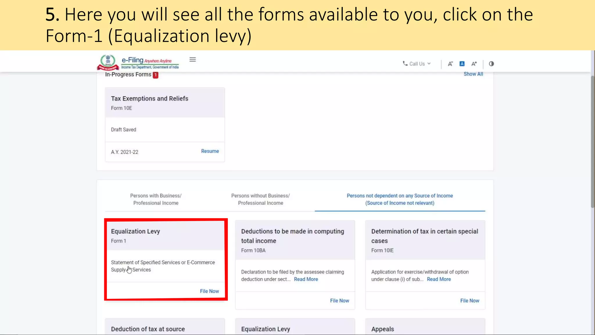 How to file form-1 (equalization levy) on new income-tax portal? | PPTX