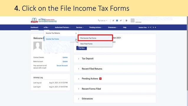How to file form-1 (equalization levy) on new income-tax portal? | PPTX ...