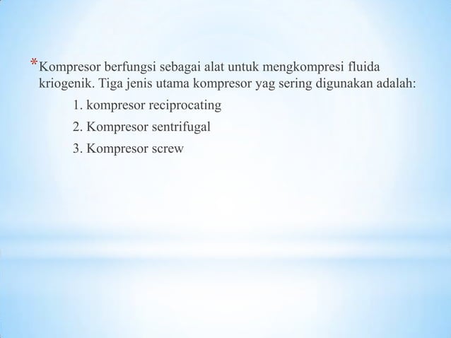 Pendinginan dengan menggunakan sistem kriogenik | PPTX