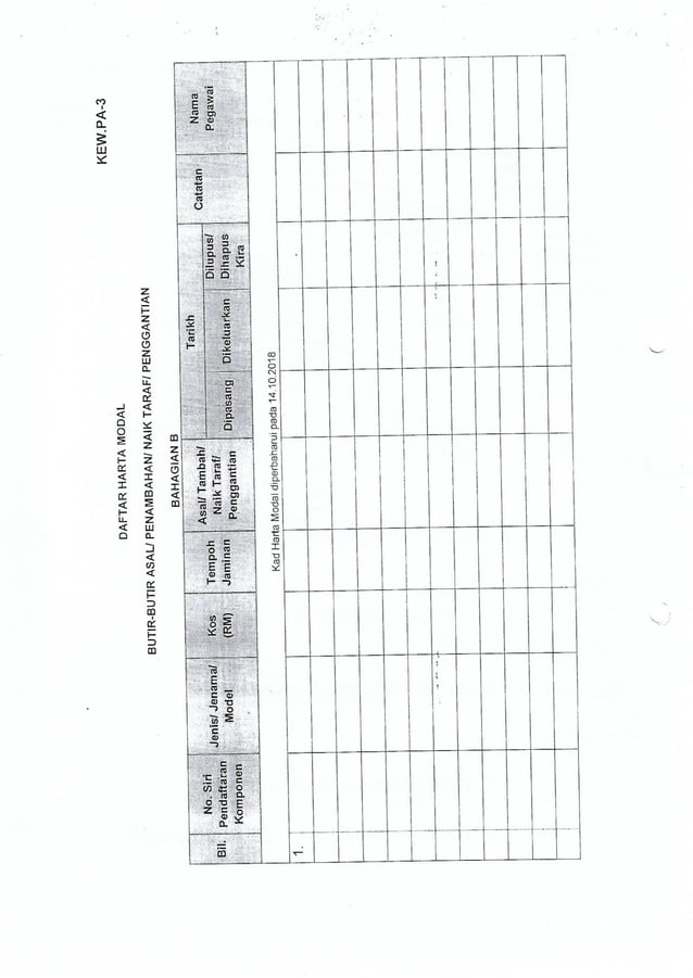 Harta Modal (KEW.PA-3) Peralatan ICT Pendingin Hawa SMKSO | PDF