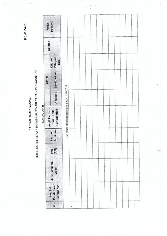 Harta Modal (KEW.PA-3) Peralatan ICT Pendingin Hawa SMKSO | PDF