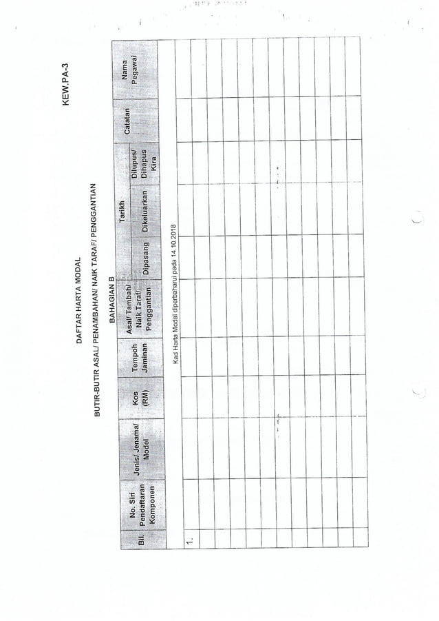 Harta Modal (KEW.PA-3) Peralatan ICT Pendingin Hawa SMKSO | PDF