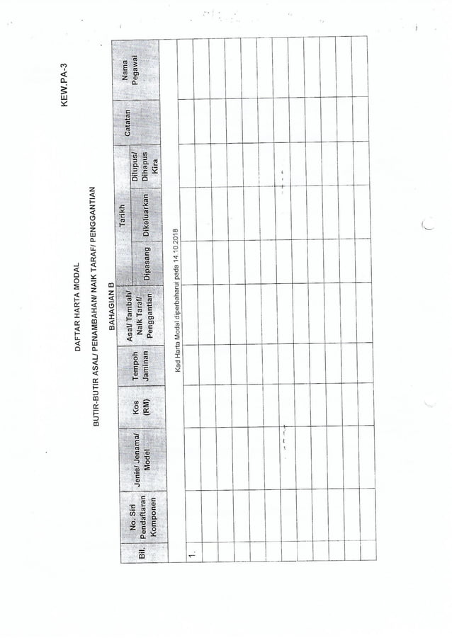 Harta Modal (KEW.PA-3) Peralatan ICT Pendingin Hawa SMKSO | PDF