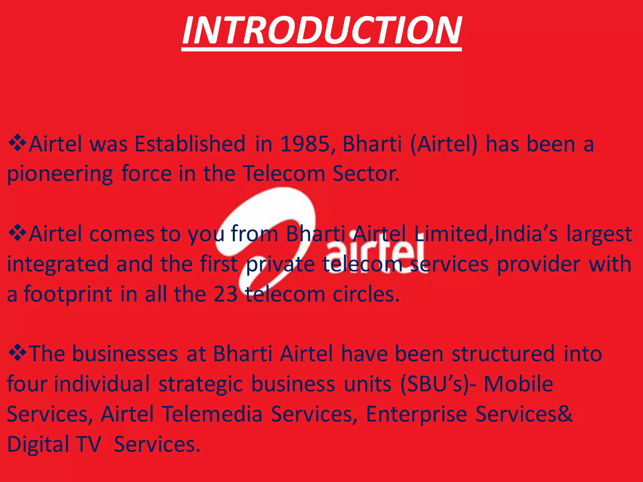 Airtel ppt new | PDF