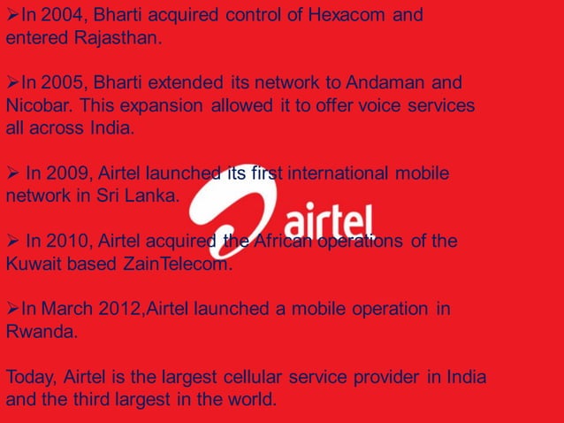 Airtel ppt new | PDF | Telecommunications Industry | Industries