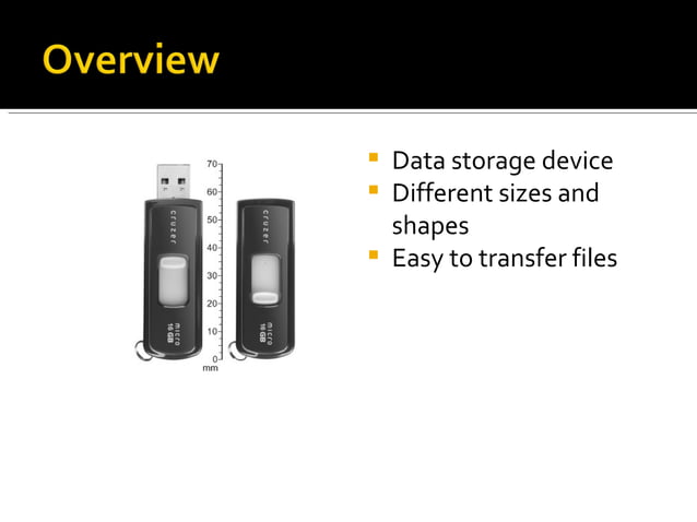 Pendrives | PPT | Data Storage and Warehousing | Computing