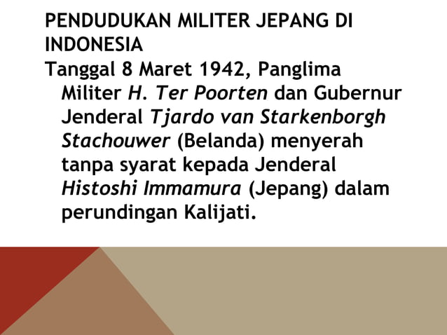 Pendudukan jepang di indonesia | PPT