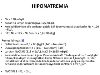 Pendukung hiponatremia | PPTX