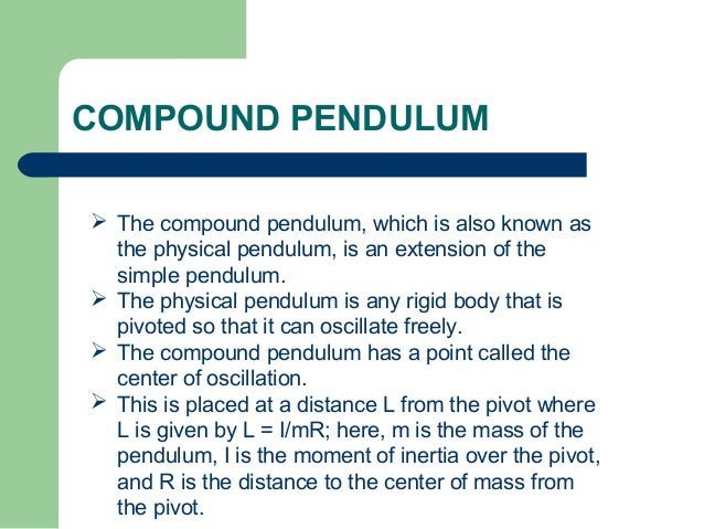 Explain Simple Pendulum