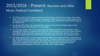 Pendulum band profile | PPT