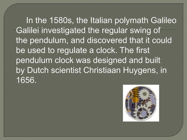 Pendulum clocks | PPTX